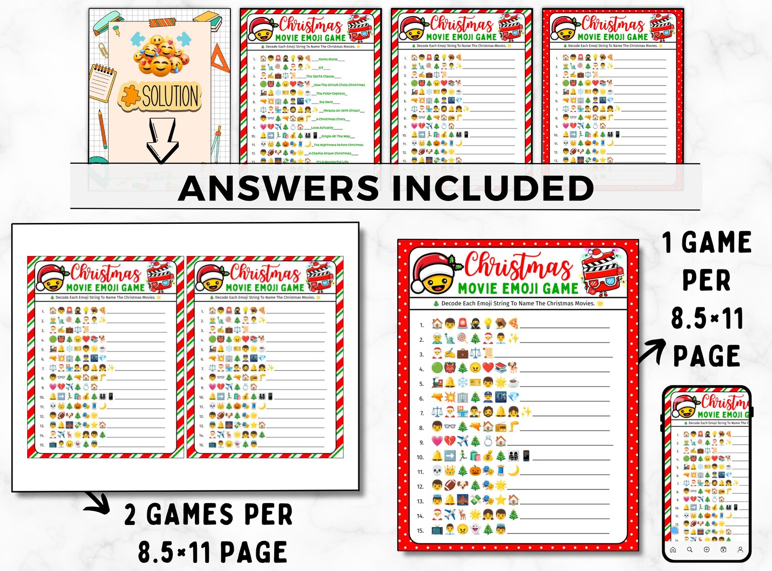 Christmas Movie Emoji Game, Emoji Pictionary Christmas Movies ...