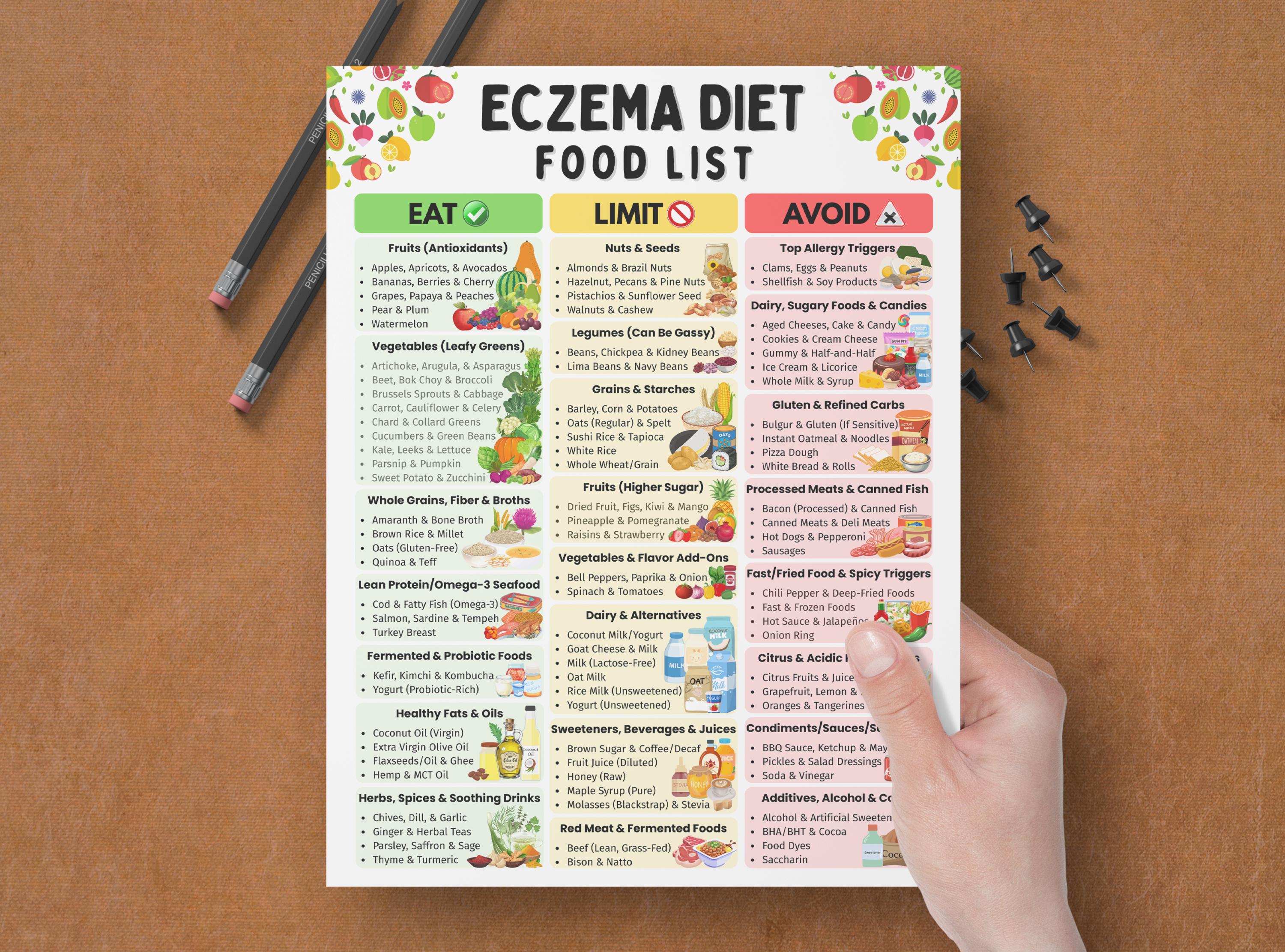 Eczema Diet Food List, Anti-inflammatory, Atopic Dermatitis Foods to ...