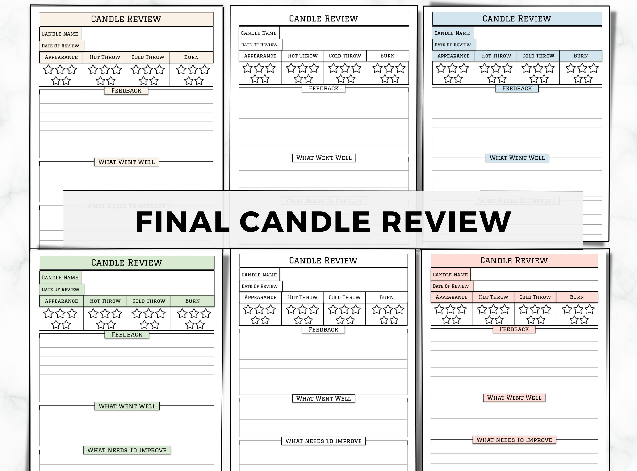 Candle Testing Sheet Wick Testing Sheet Candle Burn Test - Etsy
