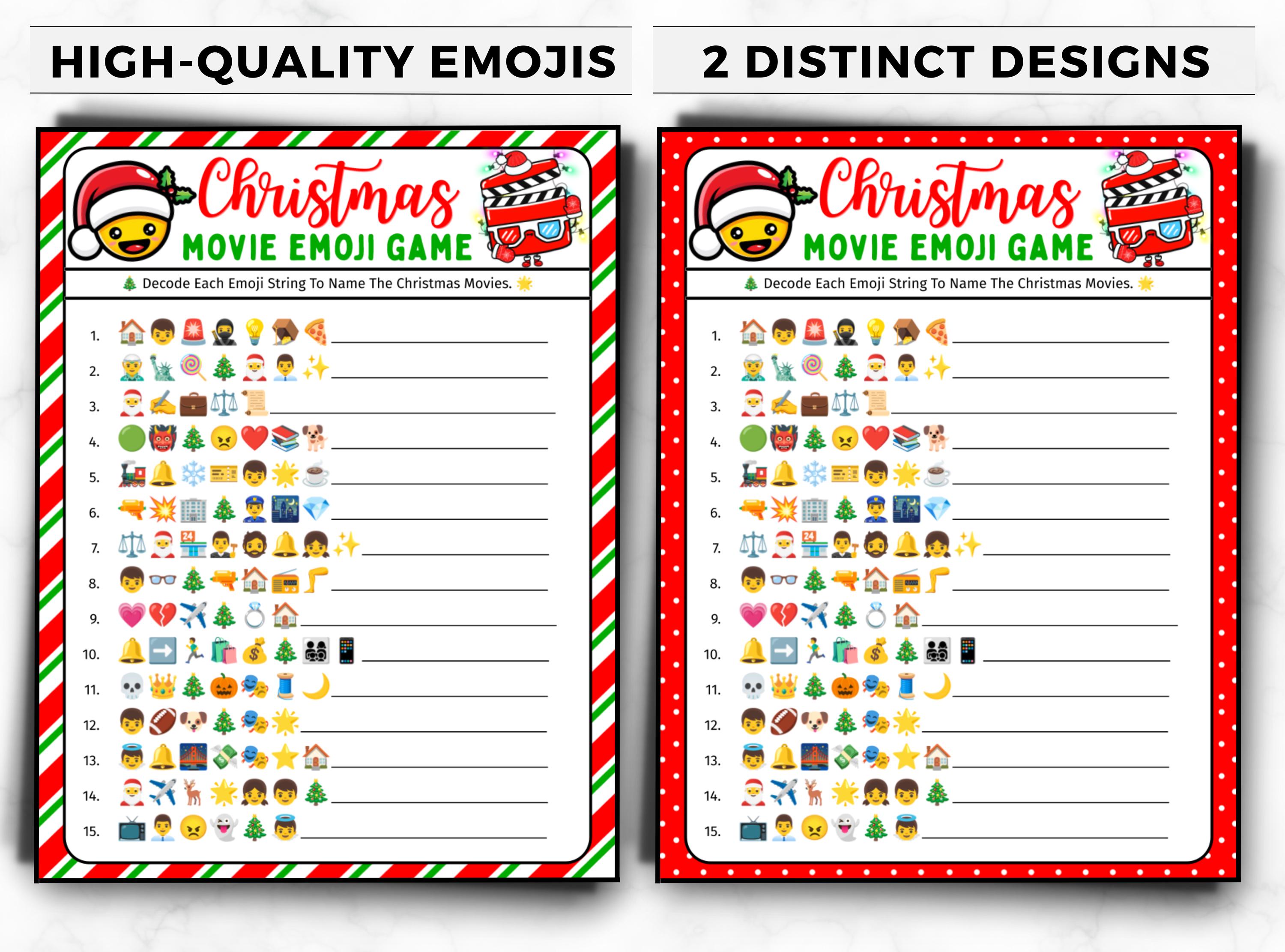 Christmas Movie Emoji Game, Emoji Pictionary Christmas Movies ...