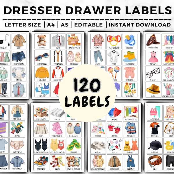 Dresser Labels - Etsy