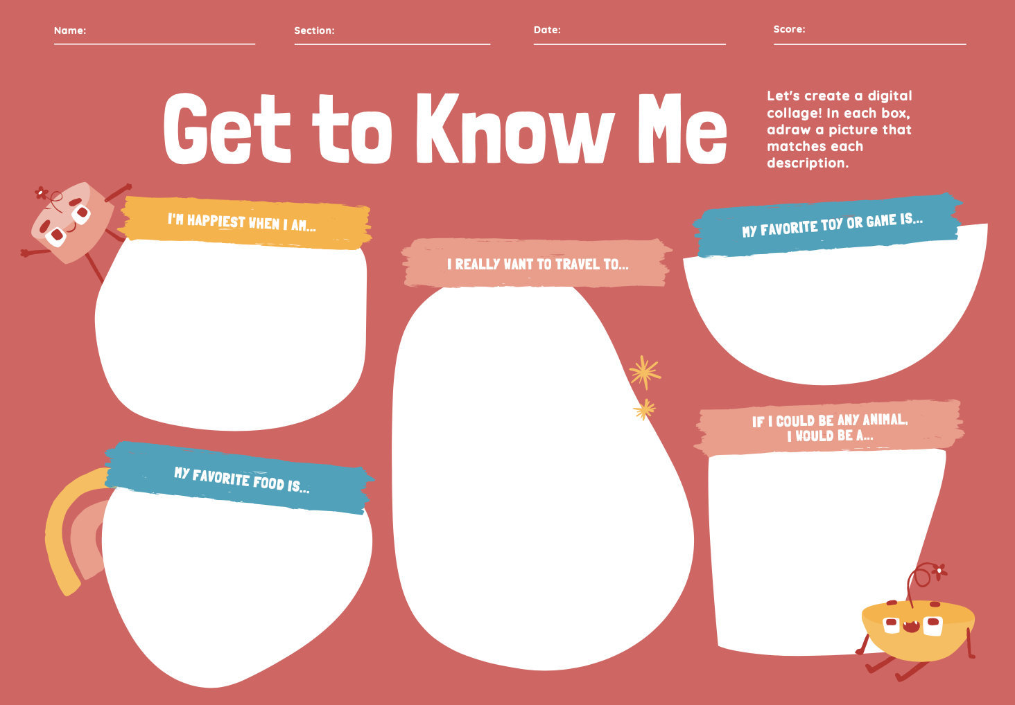 Get to Know Me Worksheet - Etsy