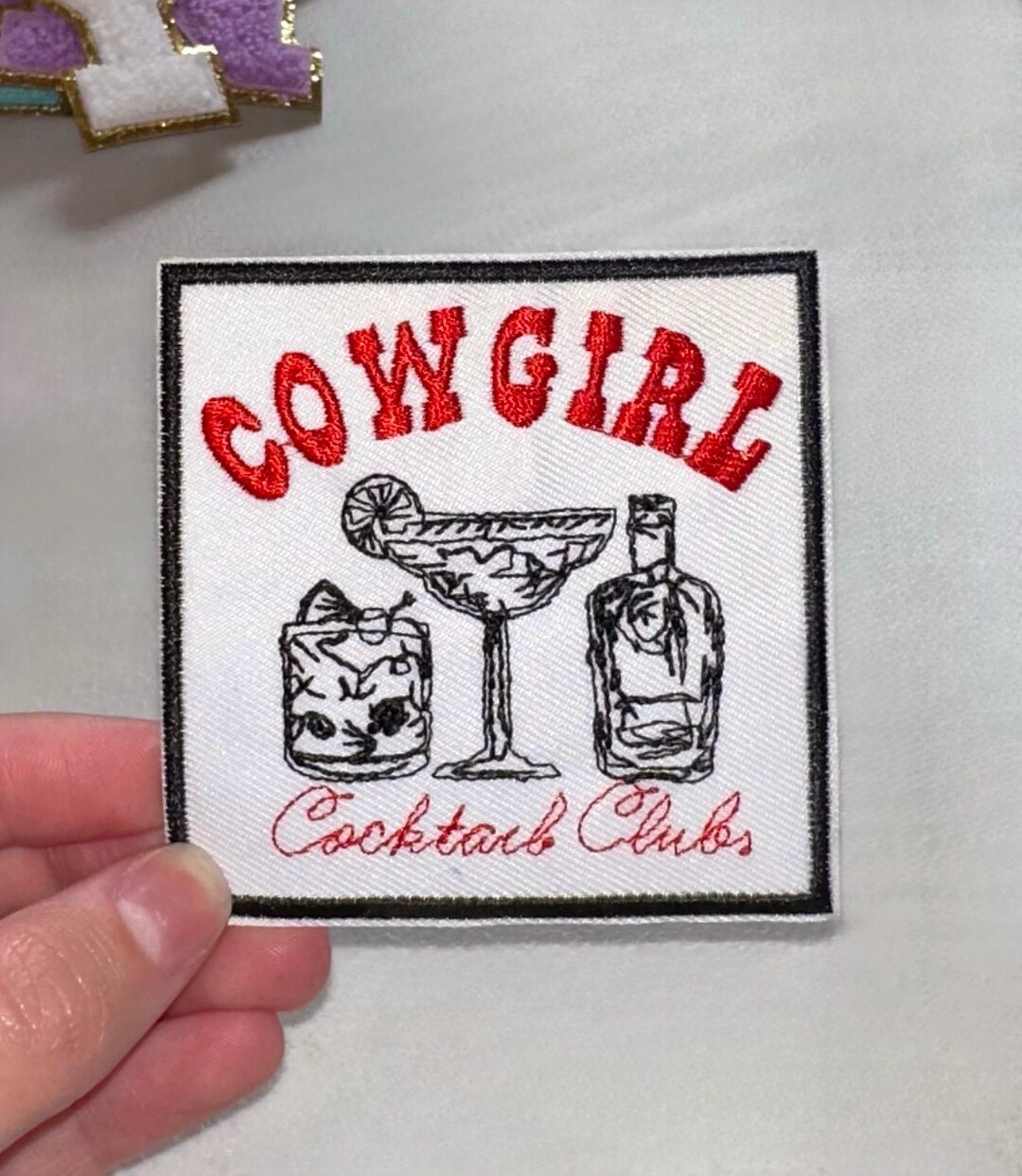 Cowgirl Cocktail Club Embroidered Patch - Etsy