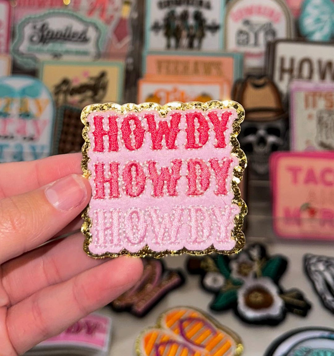 Pink Howdy Embroidery Patch - Etsy