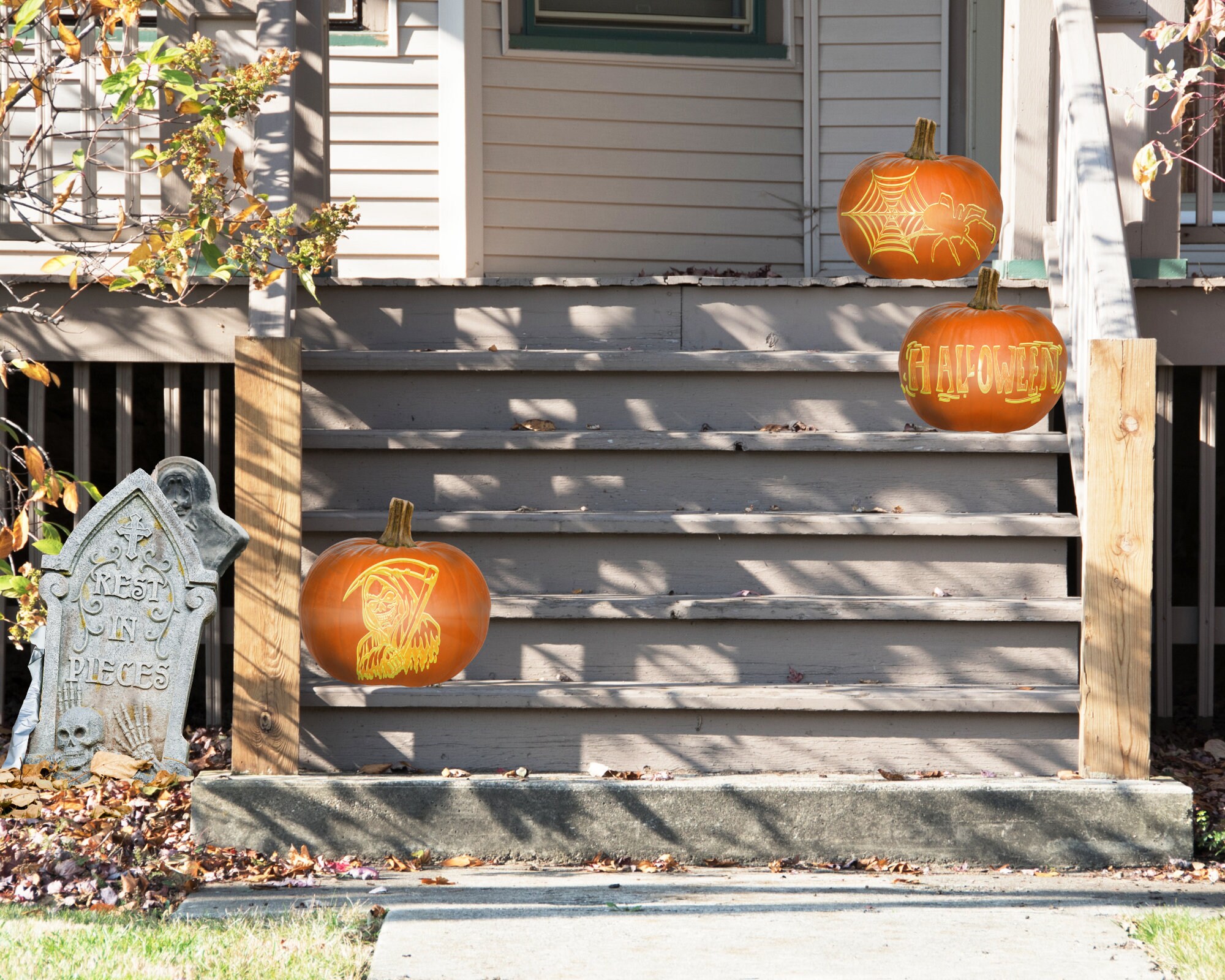 Halloween Pumpkin Carving Templates, 50 Halloween Pumpkin Carving ...