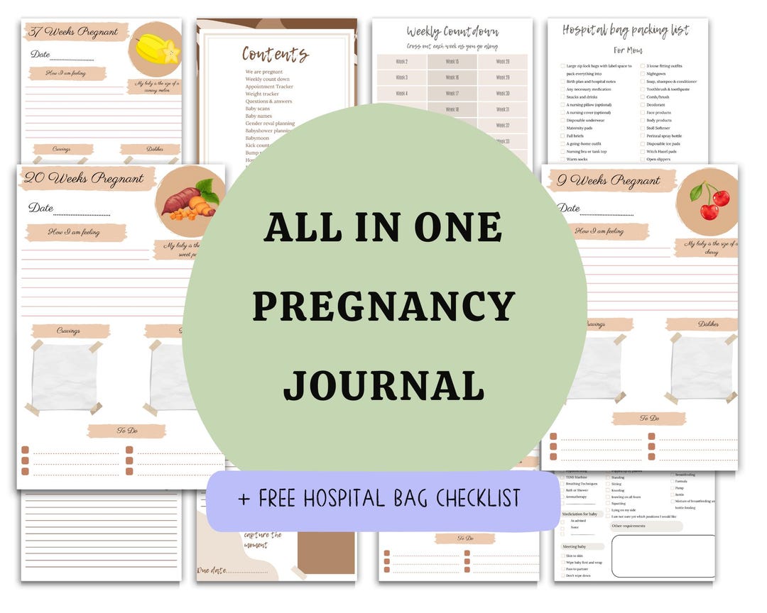 Pregnancy Planner, Week by Week Pregnancy Planner, Printable Pregnancy ...