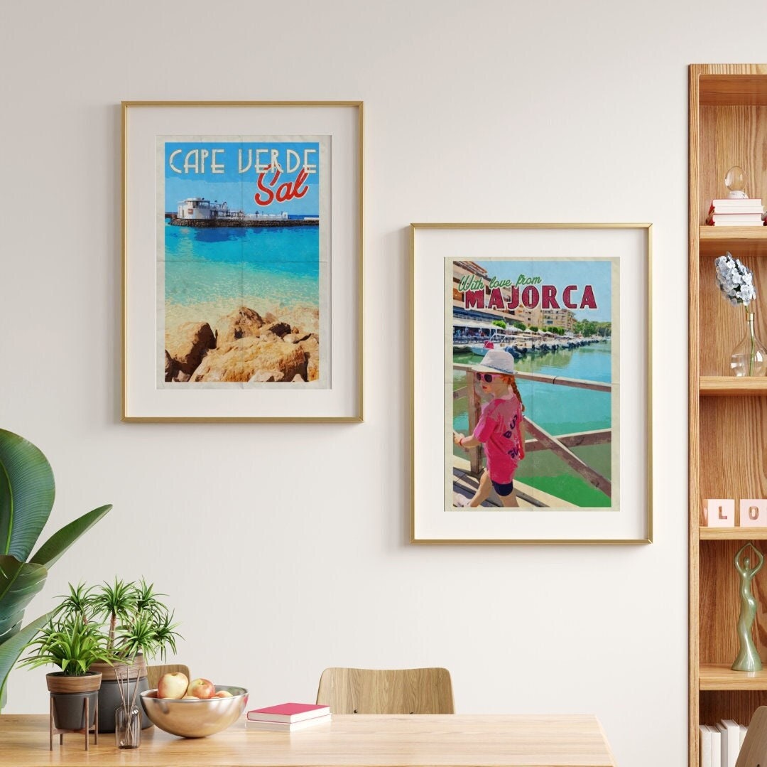 Custom Vintage Travel Posters Personalise and Print Your Photo as a ...
