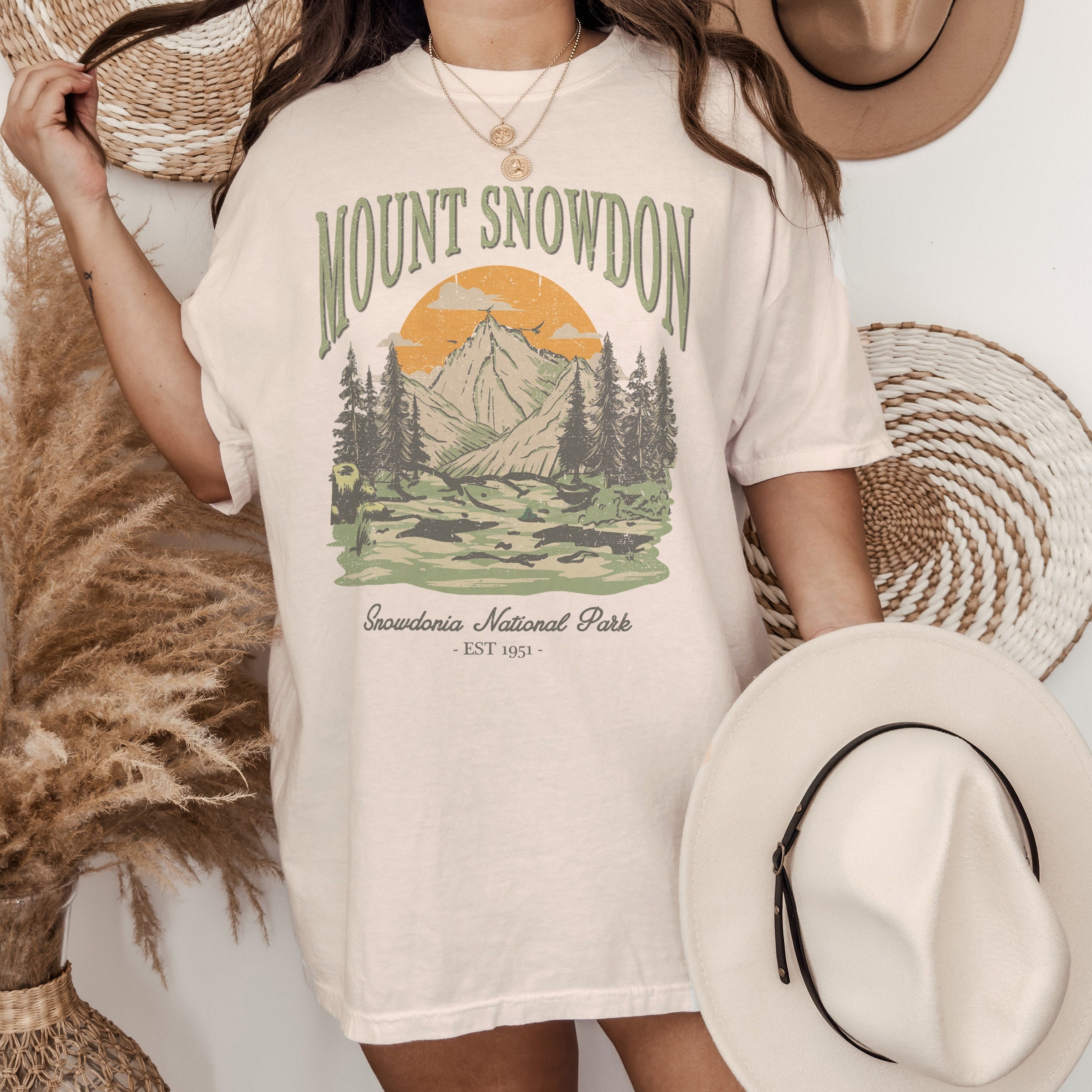 Vintage Mount Snowdon Oversized T-shirt, Retro Mountain T-shirt - Etsy UK