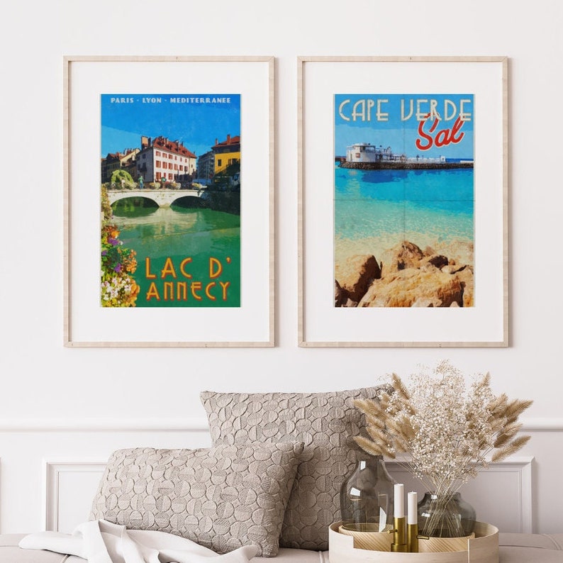 Custom Vintage Travel Posters Personalise and Print Your - Etsy
