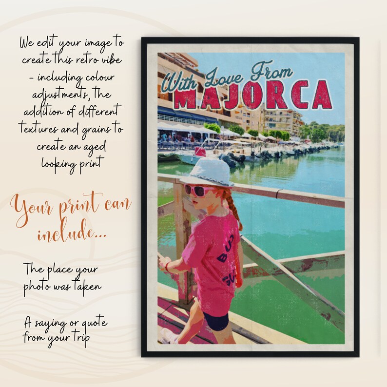 Custom Vintage Travel Posters Personalise and Print Your - Etsy