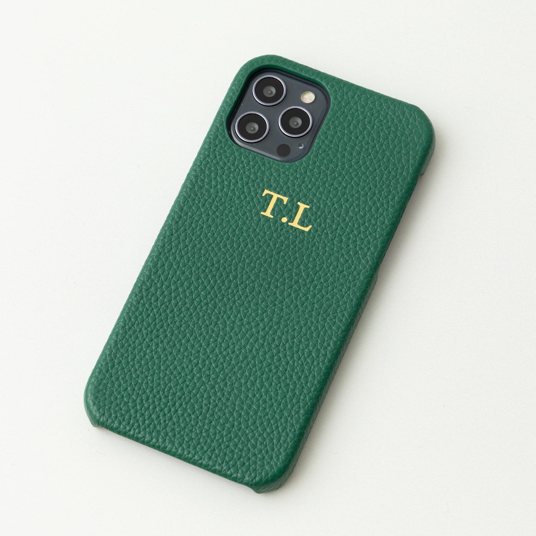 Personalised Initials Phone Case Green, Monogram Phone Case, iPhone 16 ...