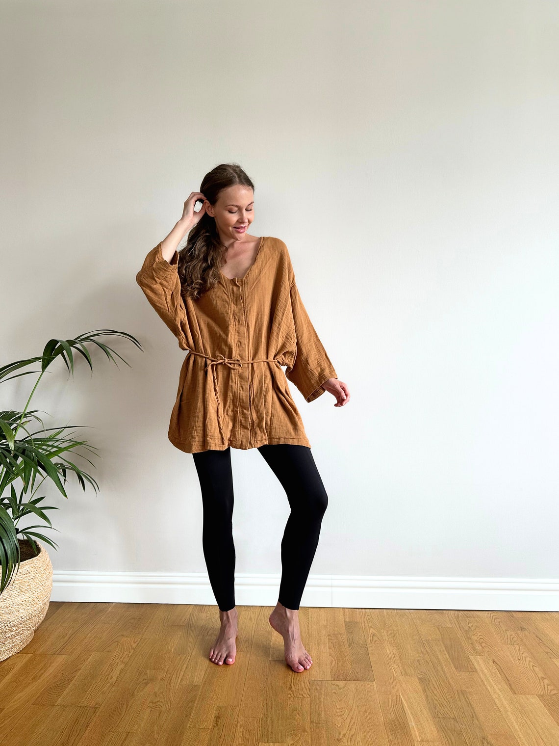 Crinkle Cotton Muslin Shirt | Special Design | Long-sleeve | Weightless ...