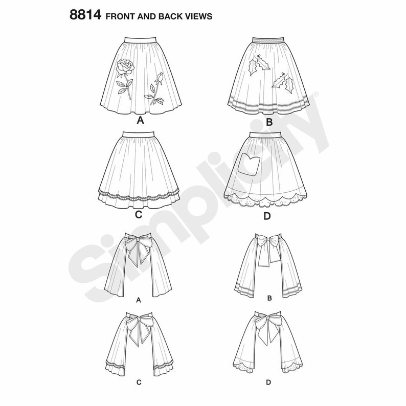 Simplicity 8814 Sewing Pattern 1950s Vintage Misses Half Aprons, New ...