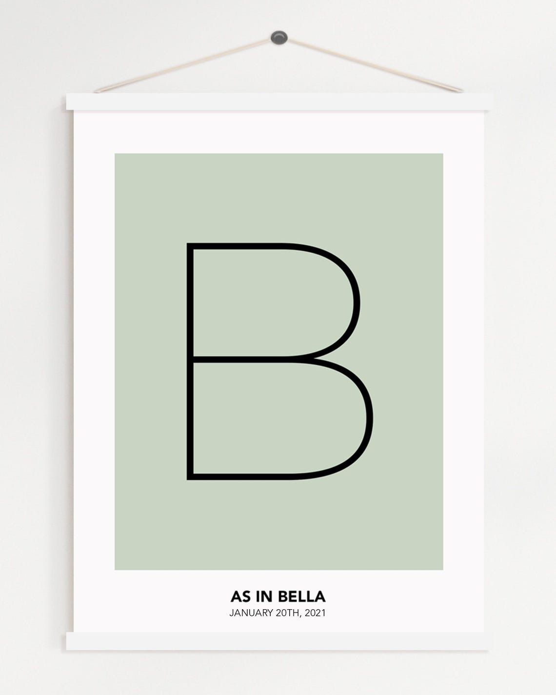 Baby Initial Poster, Baby Name Poster, Baby Birthday Poster ...
