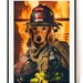 Custom Pet Fireman Portrait, Fireman Uniform, Fire Department, Pet Gift ...