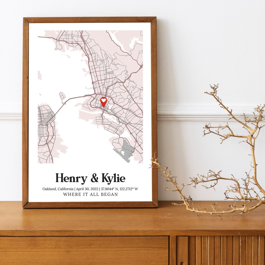 Where It All Began Custom Map Poster, Personalized Digital Map Posters ...