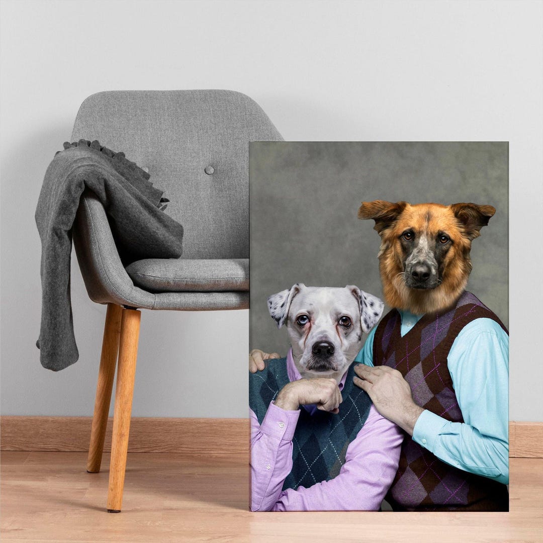 Personalized Pet Brothers, Step Brothers Pet Portrait, Custom Step ...