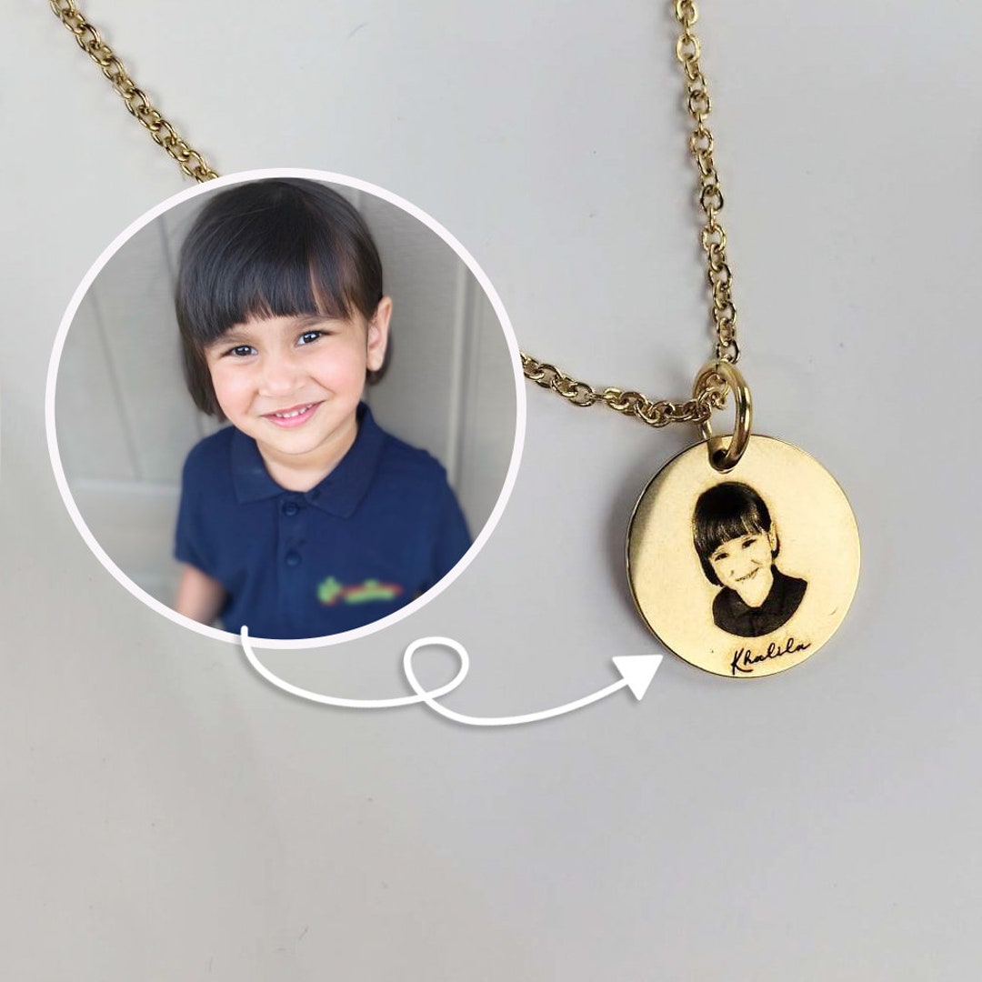 Personalized Portrait Necklace, Custom Portrait Necklace, Customized ...