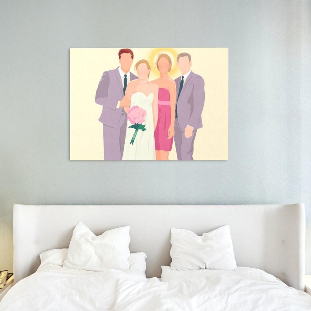 Wedding Faceless Portraits, Custom Wedding Portraits, Personalized ...