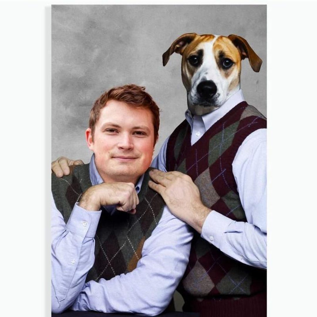 Custom Pet Brothers Portraits, Custom Step Brothers Pet Poster Gifts ...