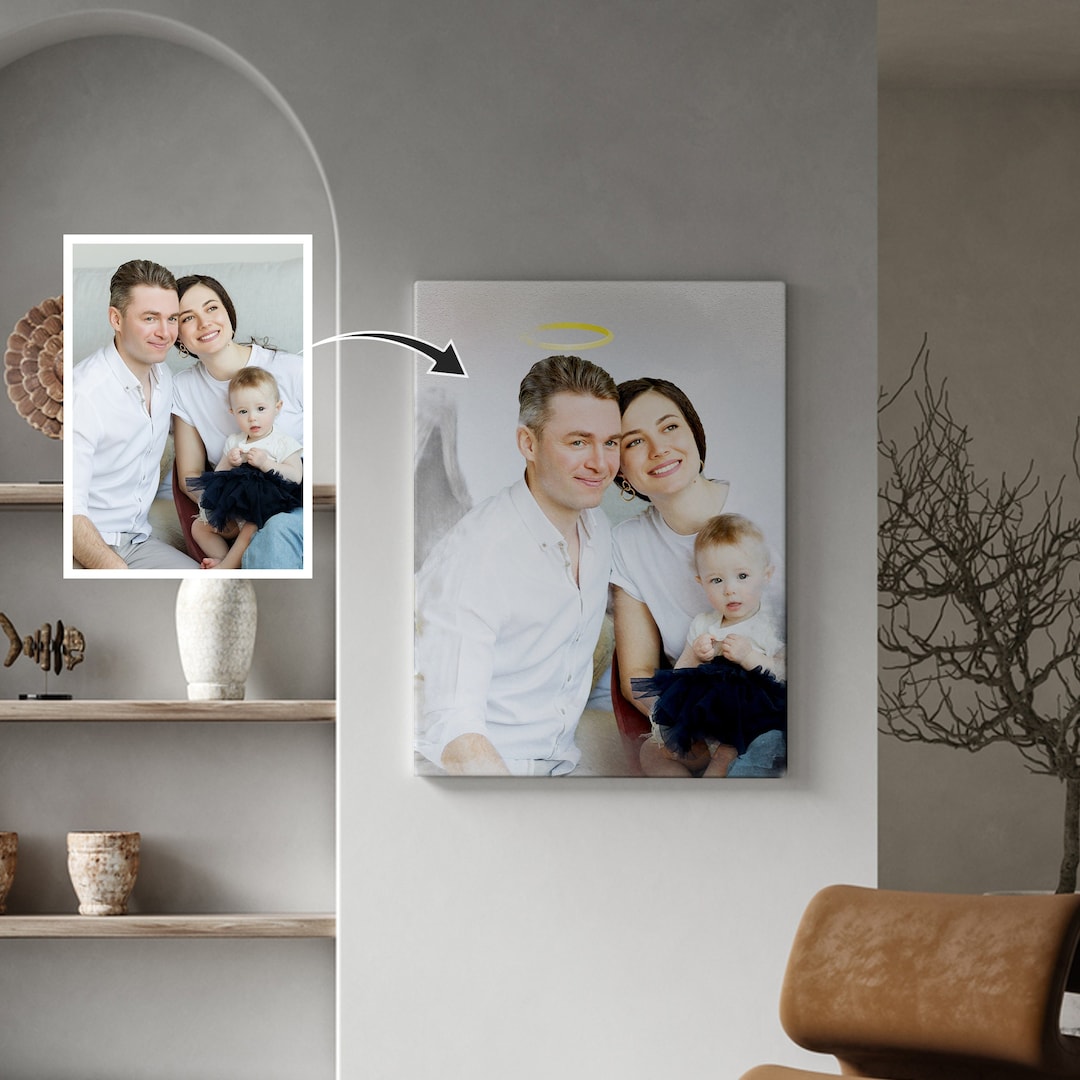 Deceased Loved One Memorial Portrait, Custom Memorial Portrait ...