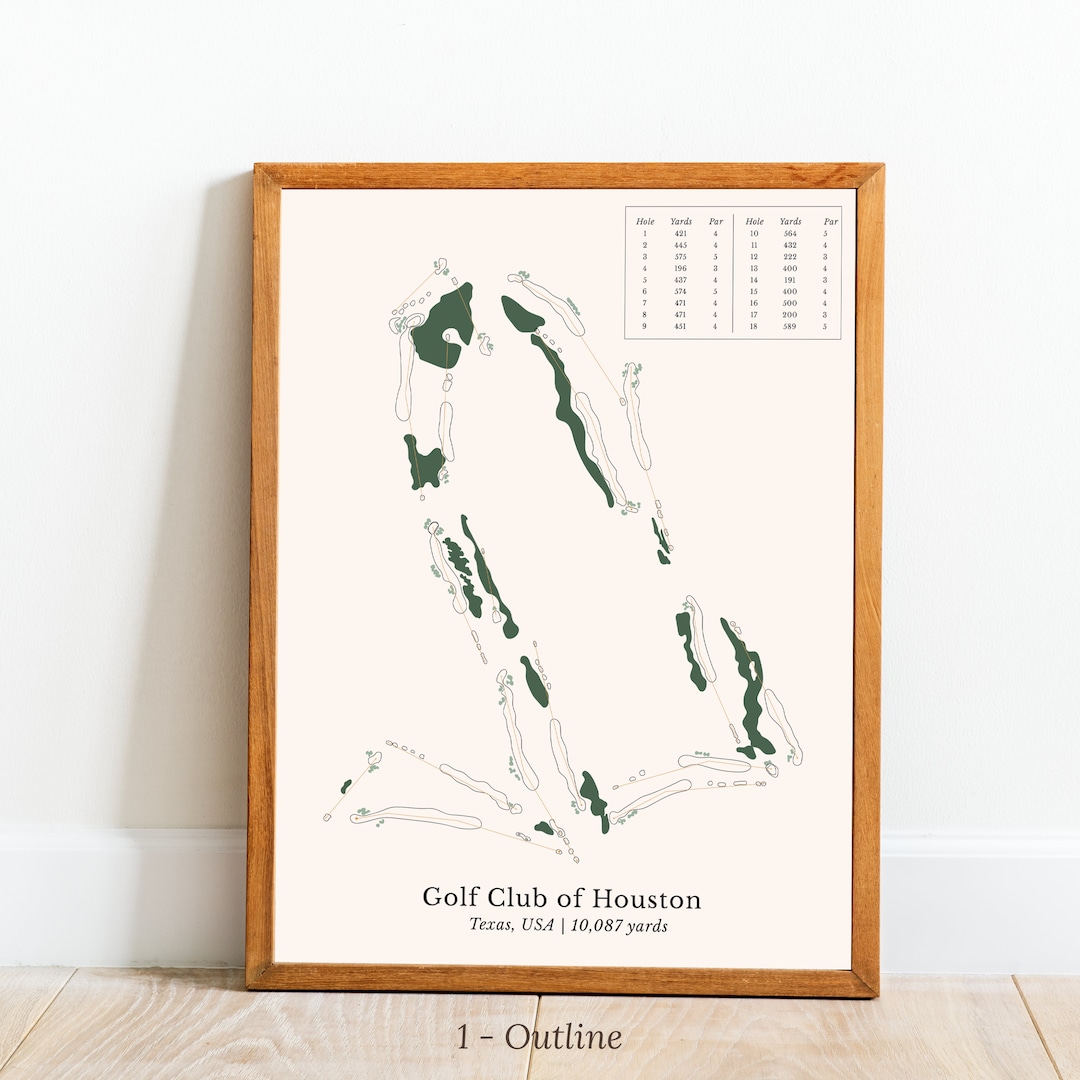 Custom Golf Art, Golf Art, Golf Course Map, Wall Decors, Personalized ...