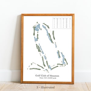 Golf Course Map, Personalized Gifts, Wall Decors, Course Prints, Golf ...