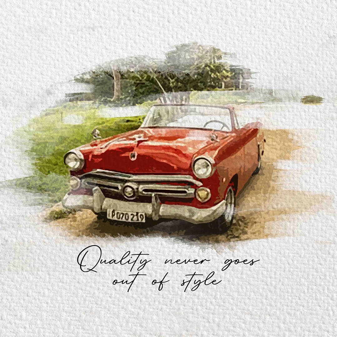 Custom Car Poster, Personalized Car Portrait, Customized Watercolor Car ...