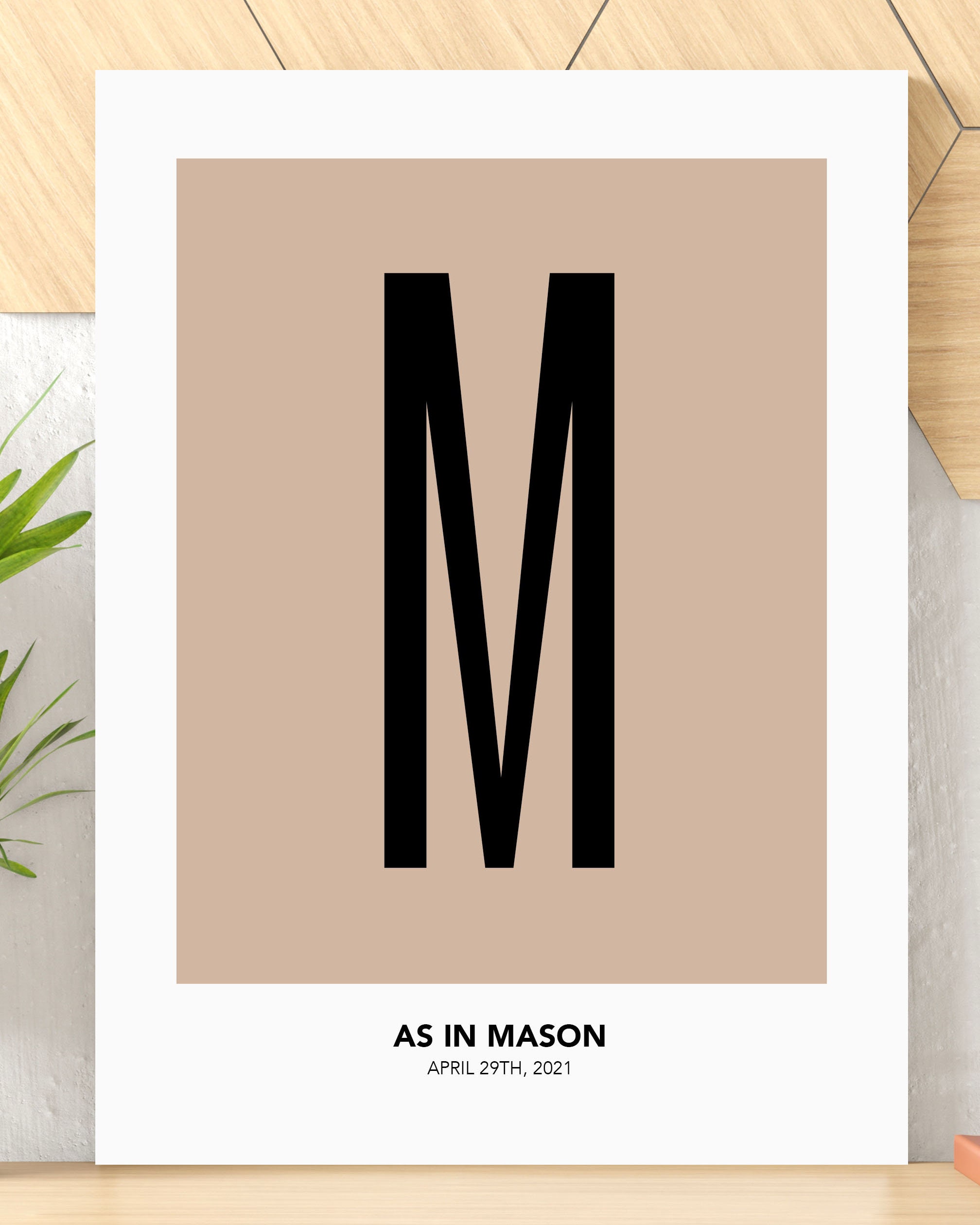 Letter M Poster Initial Letter Poster Personalized Name - Etsy