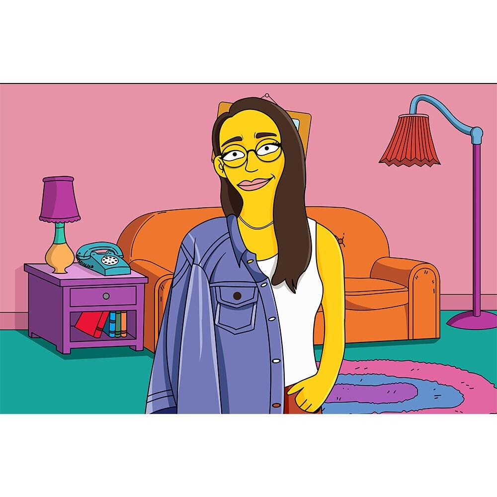 Custom Yellow Cartoon Portrait, Custom Cartoon Posters, Customized ...