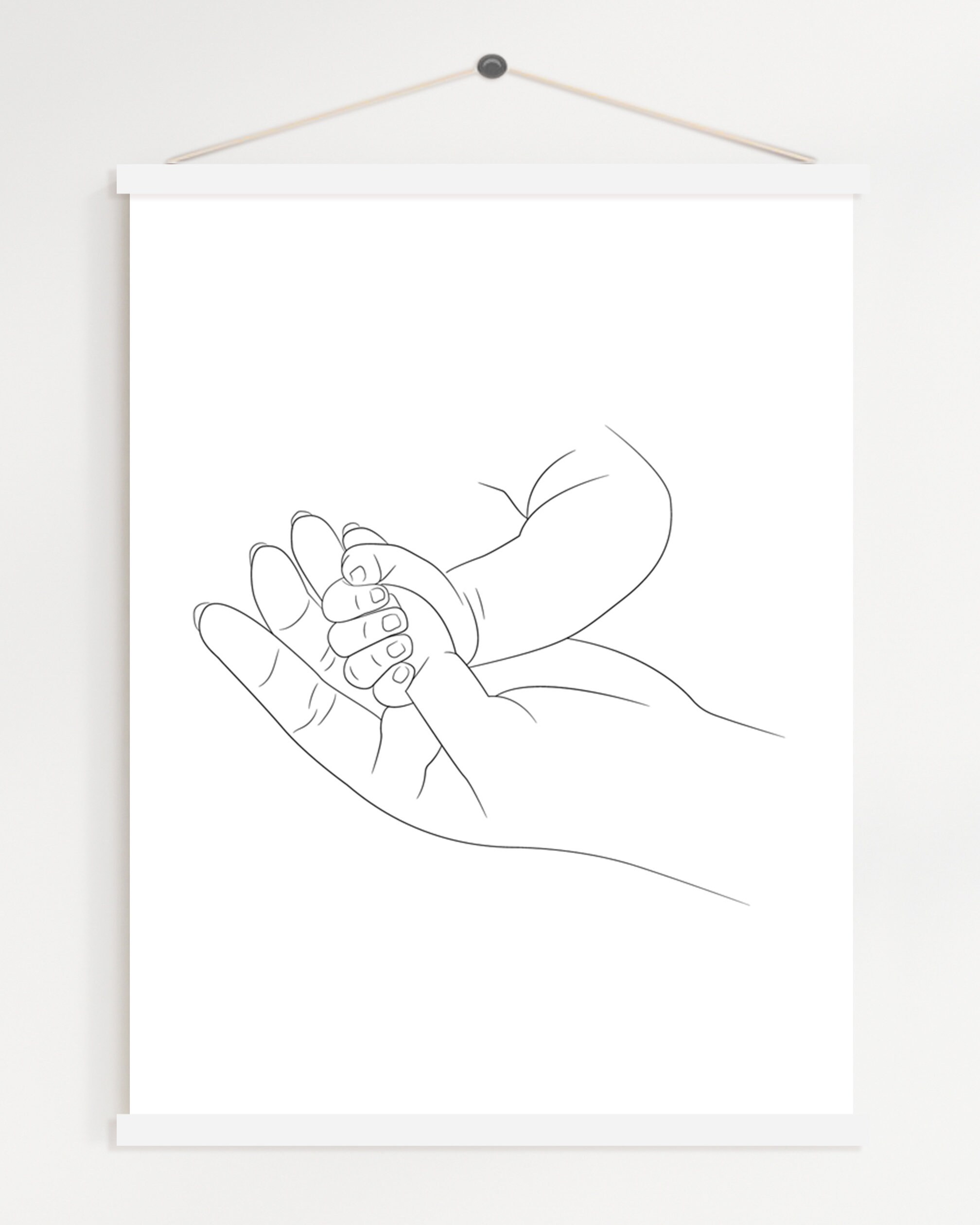 Parents and Child Holding Hands Line Art Mother and Child - Etsy