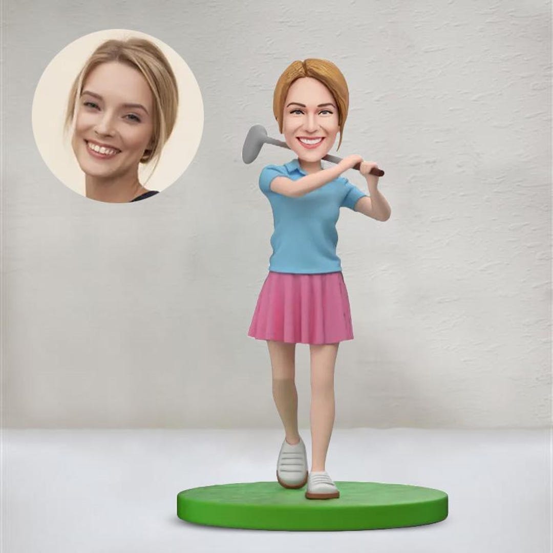 Golf Bobblehead Custom, Personalized Golf Bobblehead Gift, Custom Mini ...