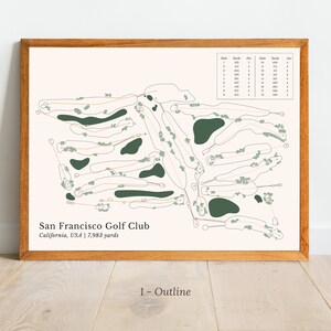 Golf Course Map, Personalized Gifts, Wall Decors, Course Prints, Golf ...