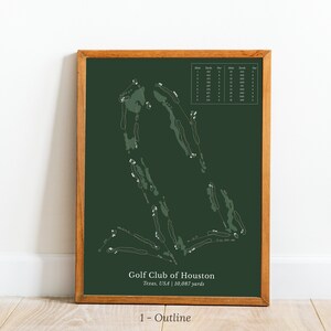 Custom Golf Course Map, Personalized Golf Course Poster, Custom Golf Course Canvas Print ...