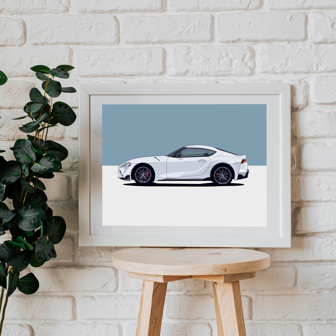 Custom Car Illustration Poster, Car Illustration Poster for Car ...