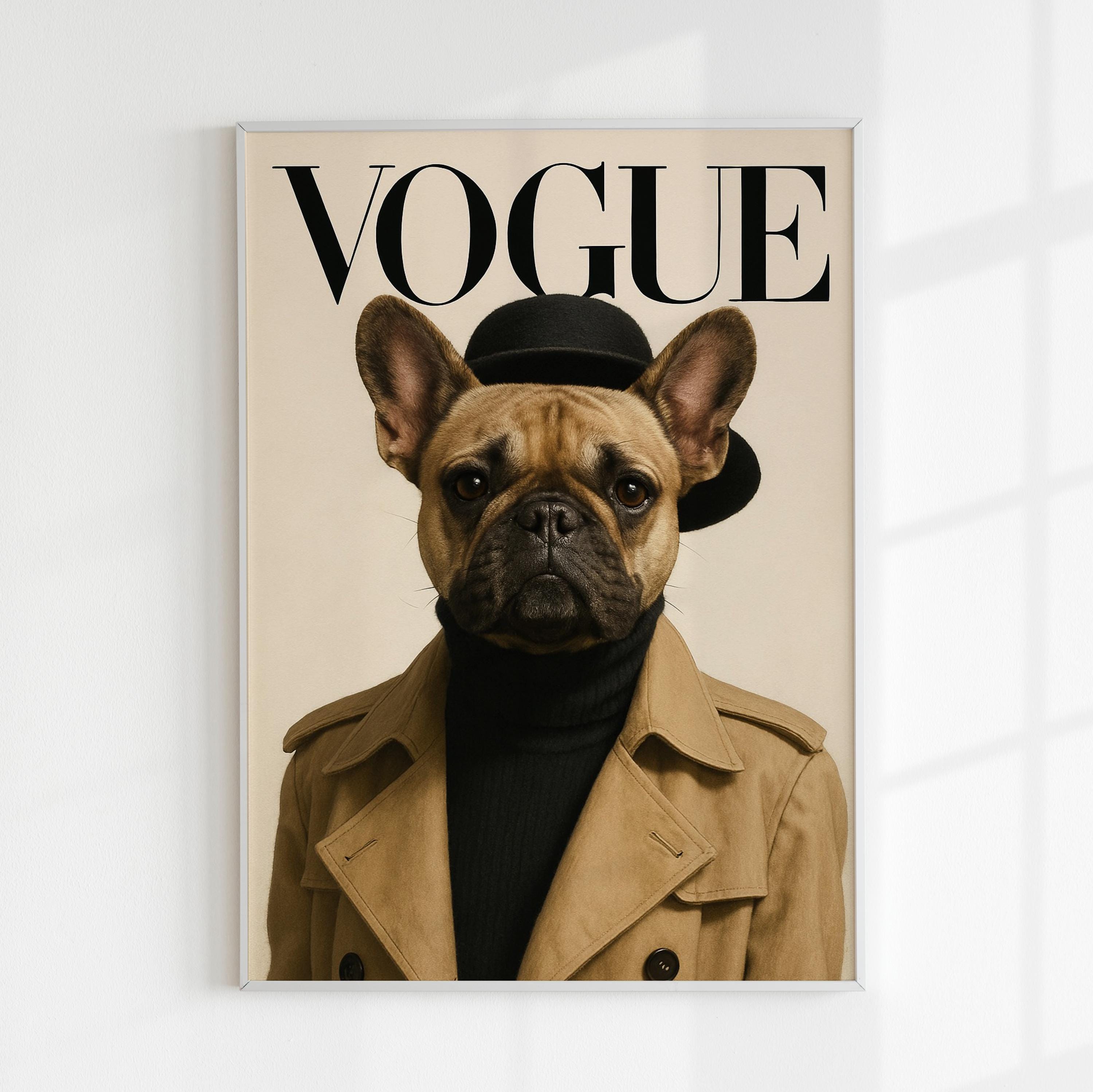 Custom Dog Poster, Dog Magazine Cover, Personalized Dog Art, Fashion ...
