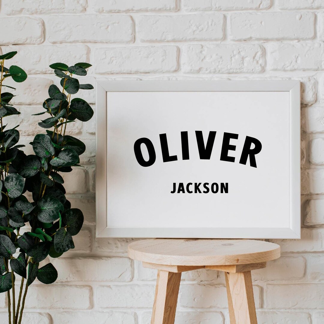 Personalized Baby Name Poster, Custom Baby Name Portrait, Baby Name ...