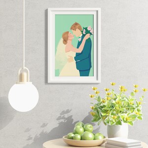 Wedding Faceless Portraits, Custom Wedding Portraits, Personalized ...