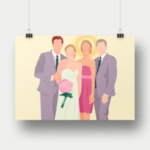 Wedding Faceless Portraits, Custom Wedding Portraits, Personalized ...