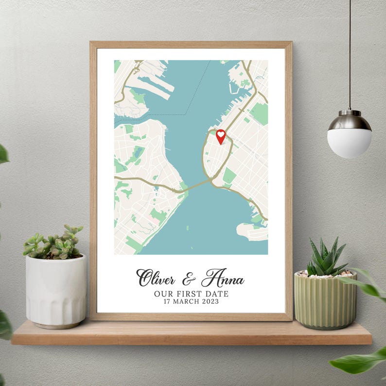 Where We Met Posters, Where We Got Married Map Posters, Our First Home ...