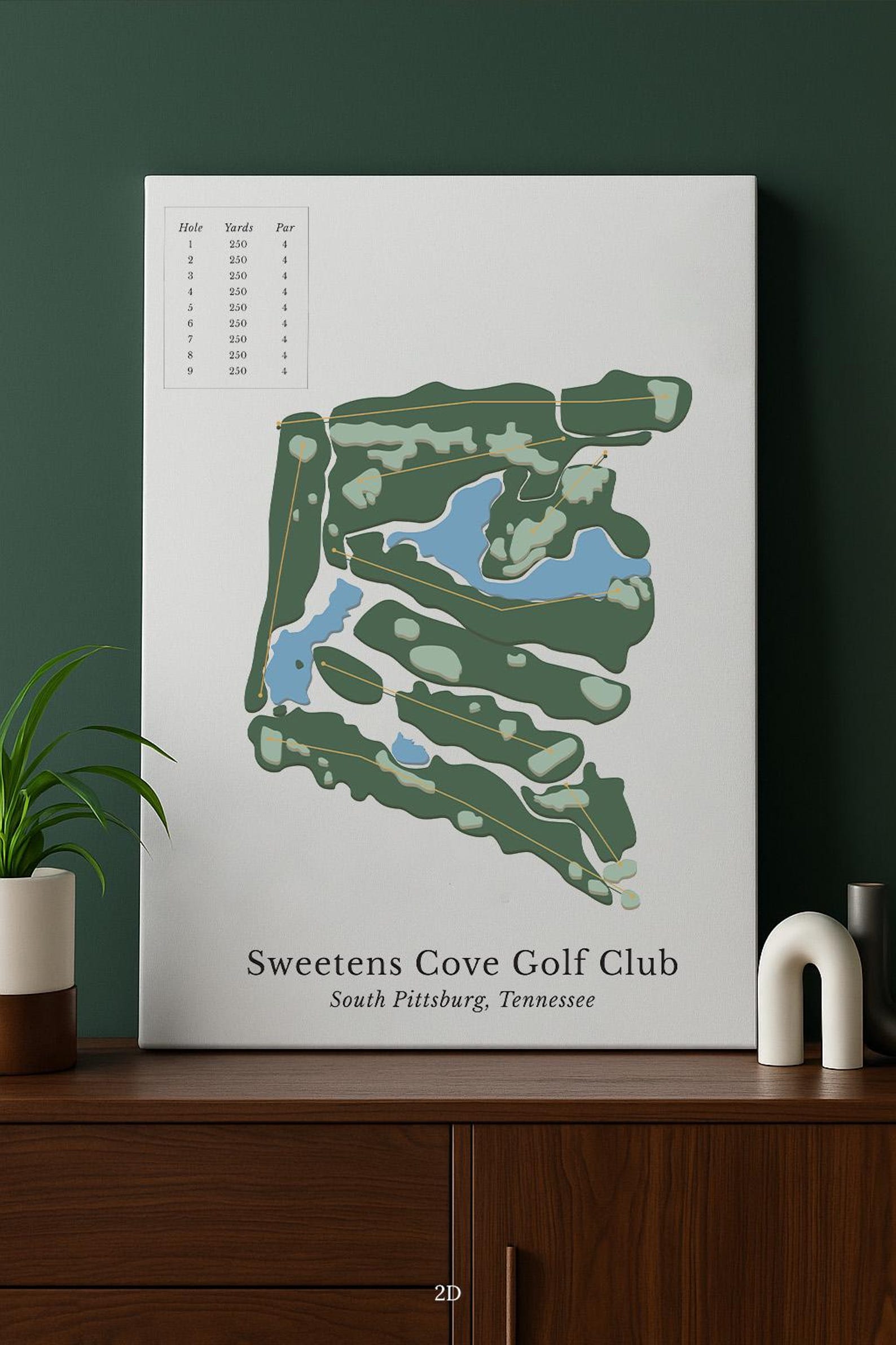 Golf Map Art, Custom Golf Art, Golf Map Poster Gift, Wall Decor, Golf ...