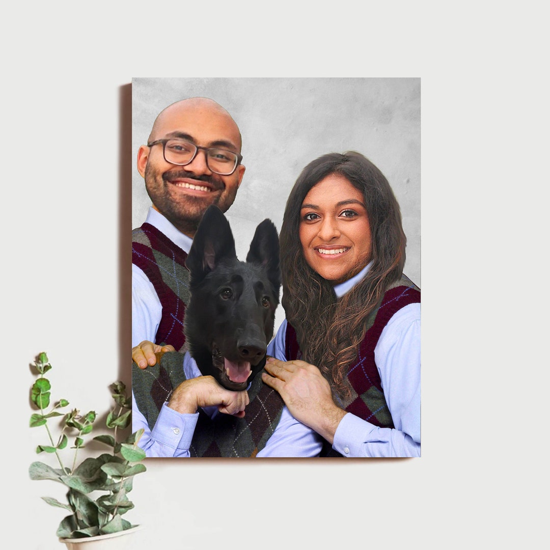 Custom Brothers Portrait, Brothers Digital Art, Funny Custom Portrait ...