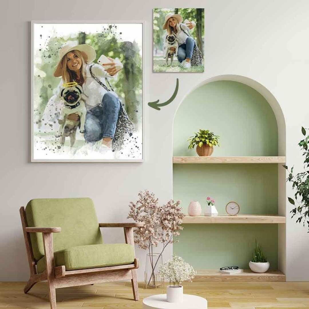 Gifts for Loss of a Dog, Pet Loss Memorial Portrait With Angel Wings ...
