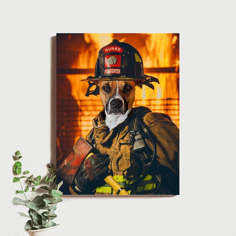 Fireman Pet Digital - Etsy
