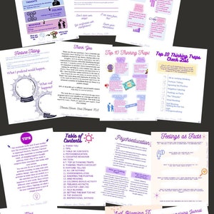 Top 10 Thinking Traps,pdf, Cbt Worksheet, Depression Help, Anxiety ...