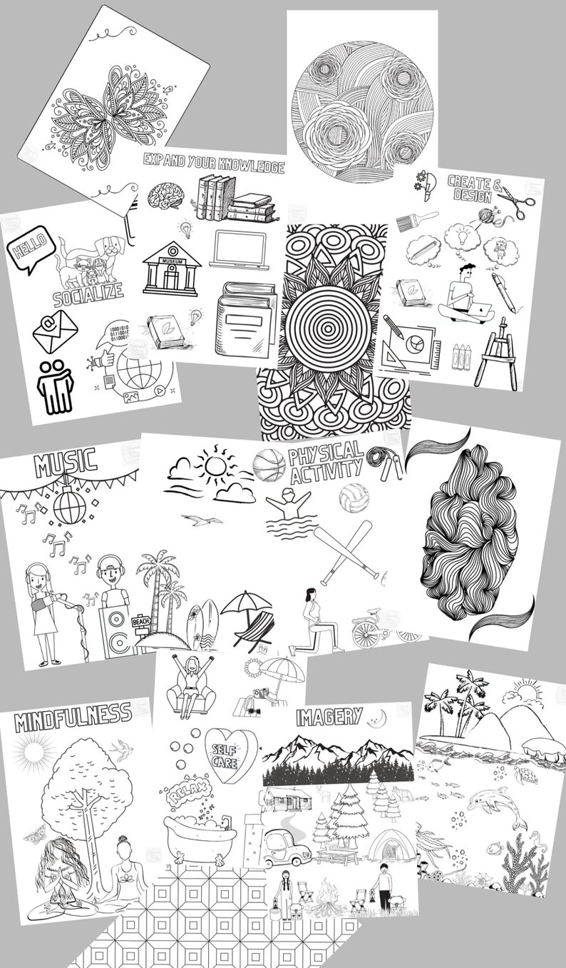 Coping Coloring Book PDF, Therapy, Teens, Adolescents, Mindfulness ...