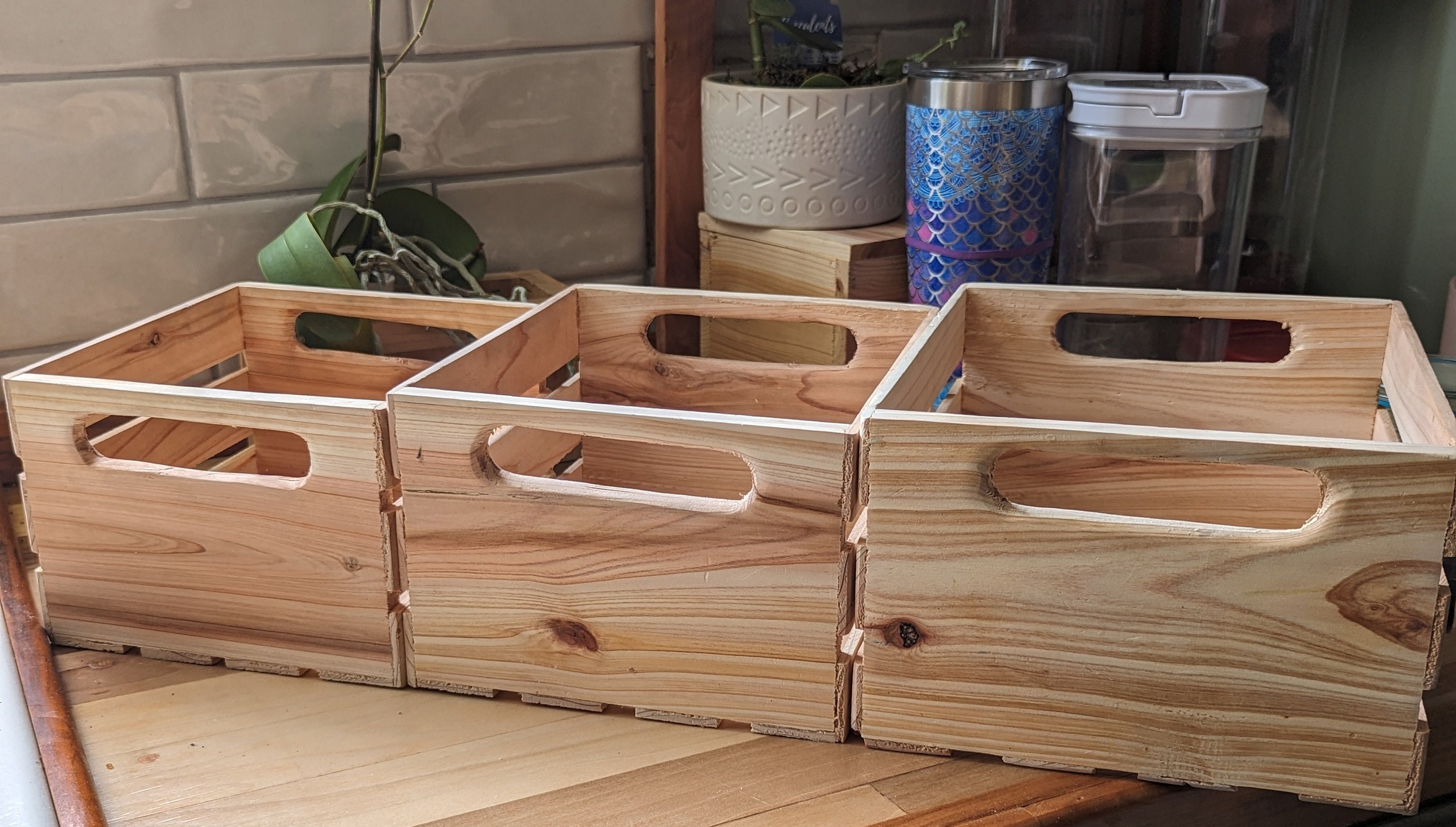 Personalized Wooden Crate Cedar Nesting Set of 3 Rustic Wood Farmhouse ...