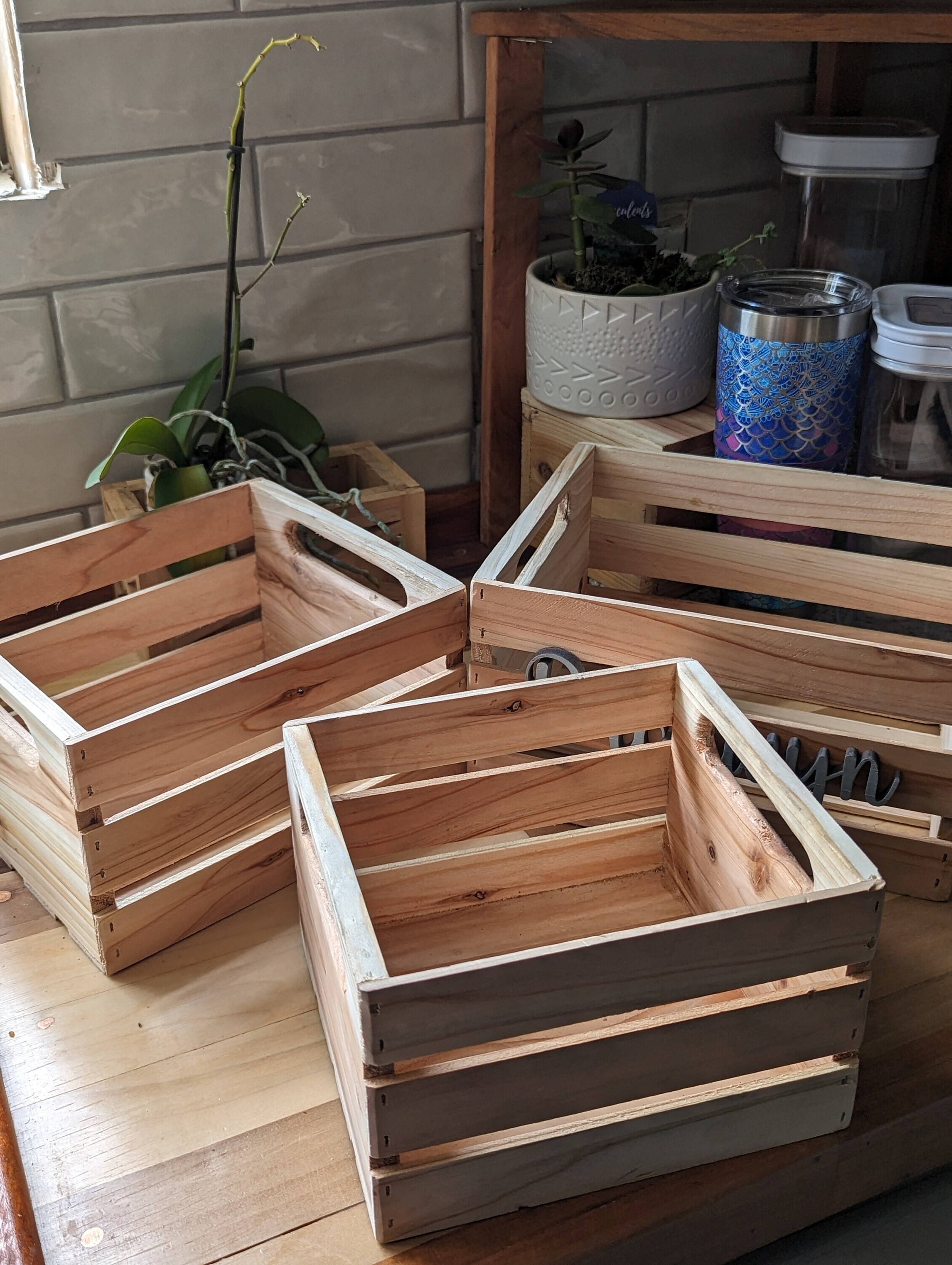 Personalized Wooden Crate Cedar Nesting Set of 3 Rustic Wood Farmhouse ...