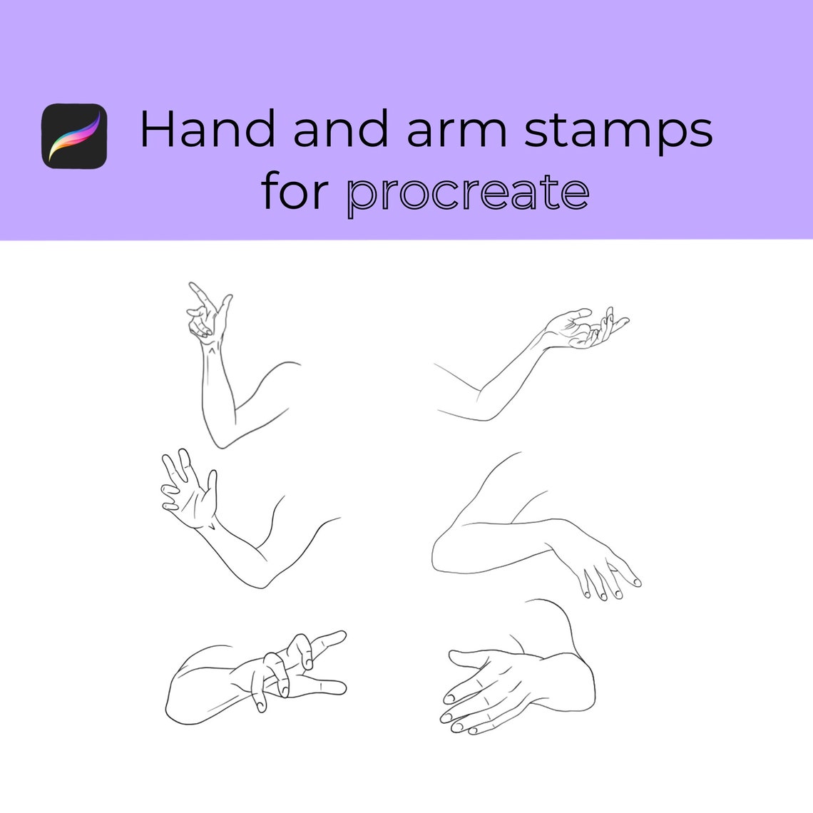 Hand and Arm Stampsets (brushes) for Procreate - Etsy