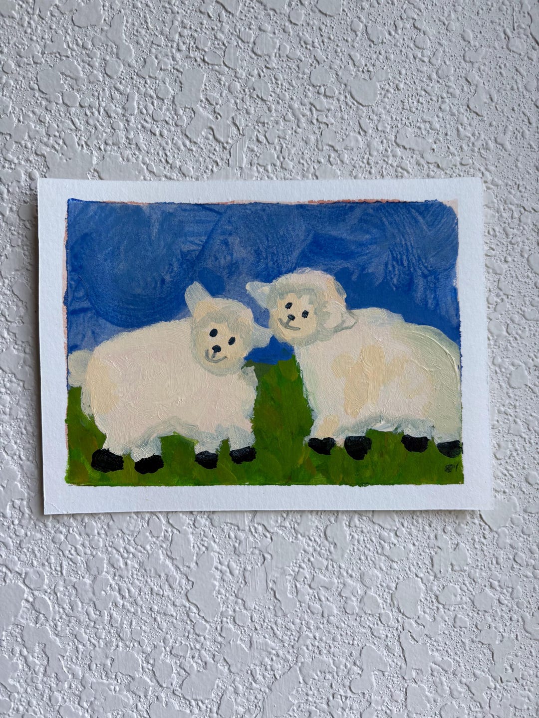 Sheep Painting, Miniature Acrylic Art (4.5x6 In) - Etsy